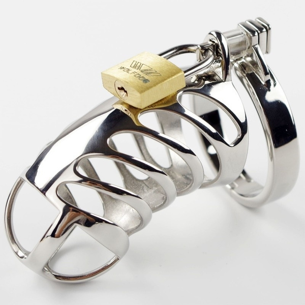Stainless Steel Male Chastity Device Locking Cage | Wish