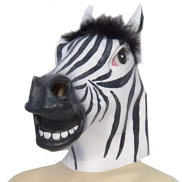 Zebra Animal Full Face Adult Costume Mask | Wish