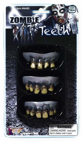 Set of 3 Zombie Prosthetic Teeth Costume Accessory | Wish