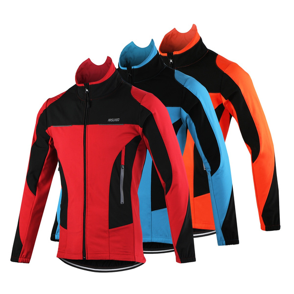 Thermal Cycling Jacket Winter Warm Up Bicycle Clothing Windproof ...