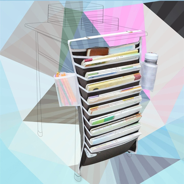 Upgraded New Patent Adjustable School Desk Book Organizer Books Storage ...