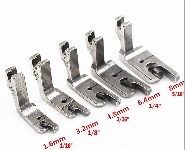 5 FIXED HIGH SHANK SCROLL HEMMER FEET FOOT SET for INDUSTRIAL Single ...