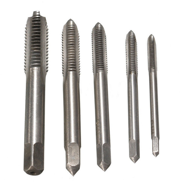 5pcs M3 M4 M5 M6 M8 HSS Hand Screw Thread Tapper Metric Plug Tap Drill ...