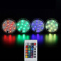 10 LED Multi Color Submersible Waterproof Wedding Party Vase Base RGB ...