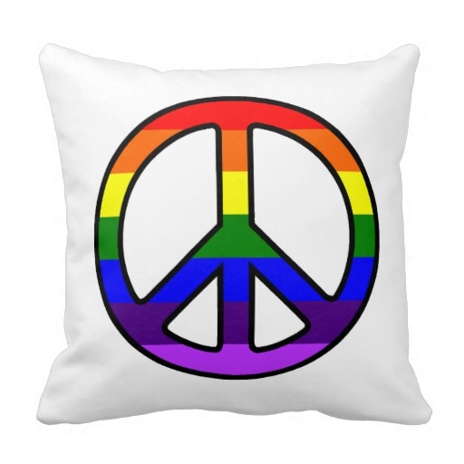 Rainbow Peace Sign Pillow case | Wish