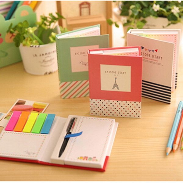 Colorful Sticky Notes Portable Post-It Notes With A Pen Memo Paper ...
