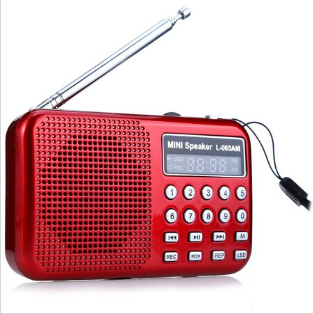 L-065AM Portable AM / FM Radio MP3 Music Speaker With LED flashlight ...