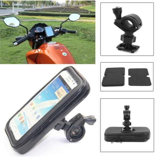 5"/6" Waterproof Motorcycle Bike Cycle GPS SAT NAV Leather Case Mount ...