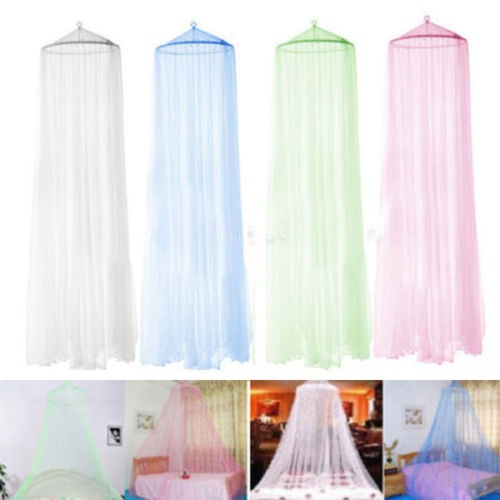 Elegant Lace Bed Mosquito Netting Mesh Canopy Princess Round Dome ...