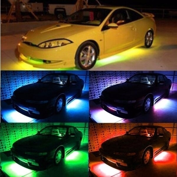 Random Color 12V 1 Pair Car LED Strip Light Under Glow Automobiles ...