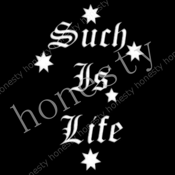 2Pcs White Stickers Such is life southern cross Ned Kelly Vinyl cut ...