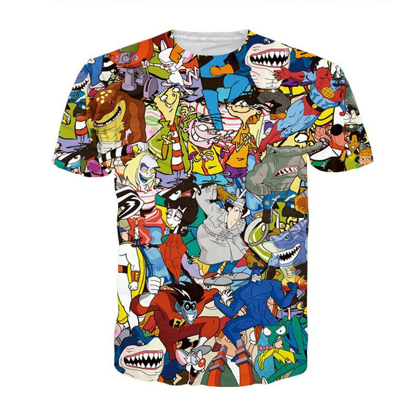 The new spring and summer Cartoon animation digital printing men and ...