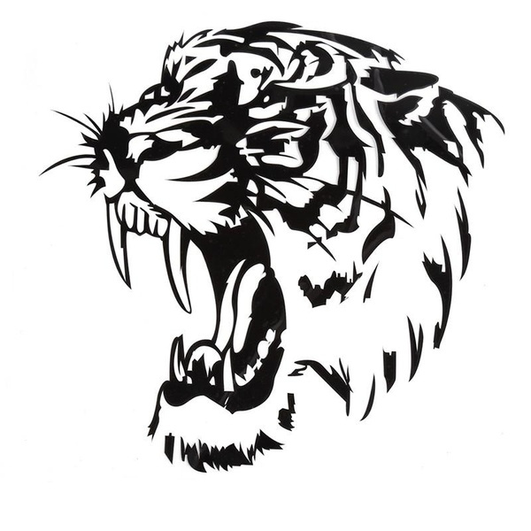 New car hood car stickers reflective stickers personalized engraving Tiger car stickers Wish