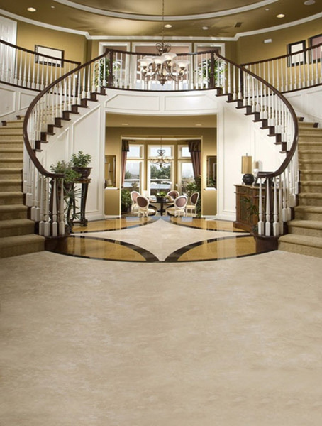 5X7Ft European Style Villa Staircase Magnificent Hall Photography ...