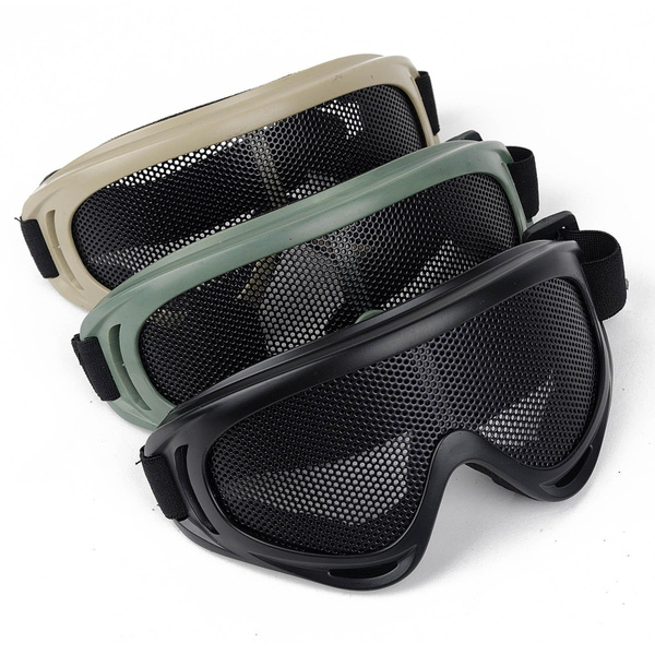 Outdoor Airsoft Tactical Eye Protection Metal Mesh Pinhole Glasses ...