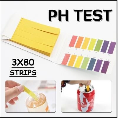 3x80 240 Strips PH Litmus Test kit Paper Acid Alkaline Saliva Aquarium ...