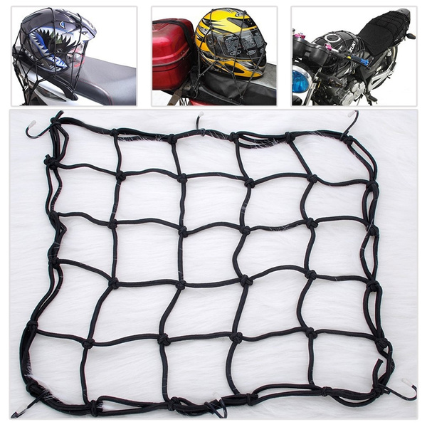 40x40cm Motorcycle Bike Helmet Net Storage Holder Package Carrier ...