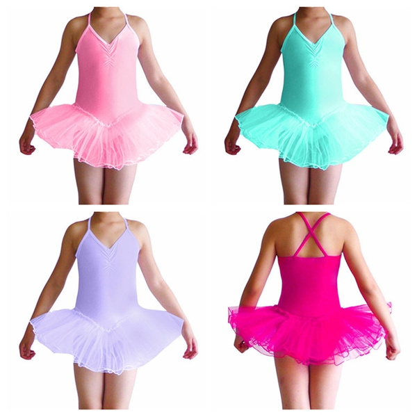 iEFiEL Kids Girls Princess Tutu Ballet Dance Dress Leotard Dancewear ...