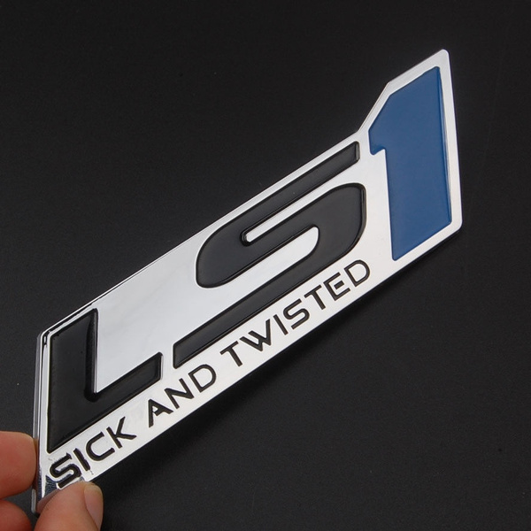 3D Chrome LS1 SICK AND TWISTED fit for Camaro Fender Emblem Badge ...