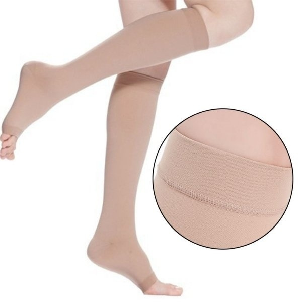 Neo-G Compression Hosiery Open Toe Knee High Stockings Medical Grade ...