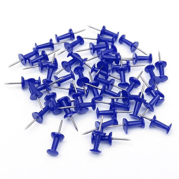 New 50 pcs 5 Colors Plastic Tacks Push Pins Assorted Making ThumbTacks ...