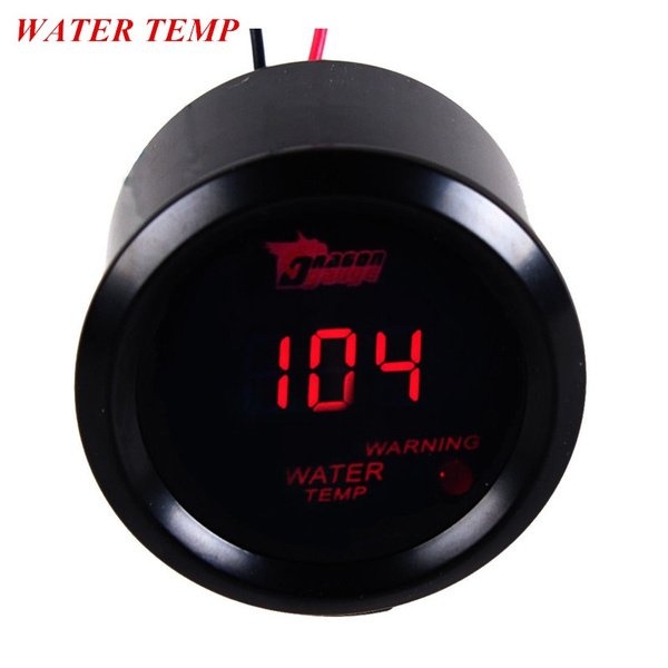 Universal Car Accessories 2" 52mm Black Cover Digital Clock Red LED ...