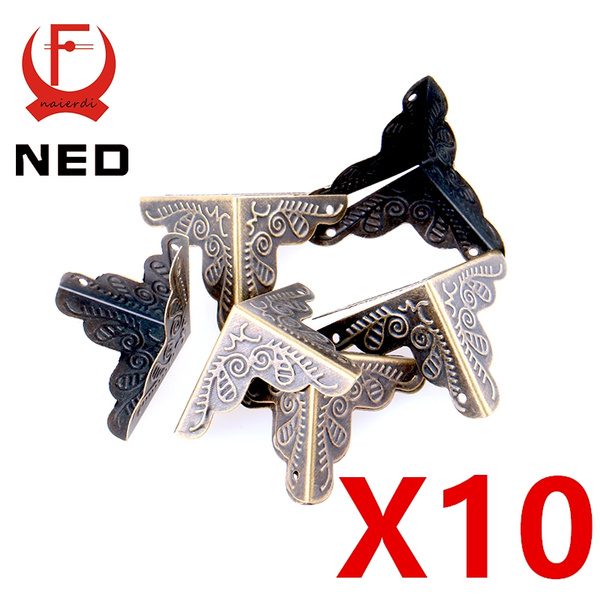 10PCS NED 3.6x1.9cm Luggage Case Box Corners Brackets Decorative Corner ...