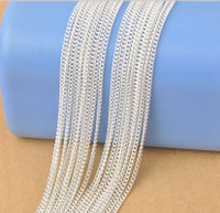 5PCS Wholesale DIY Making Jewelry 925 Sterling Silver Flat Curb ...