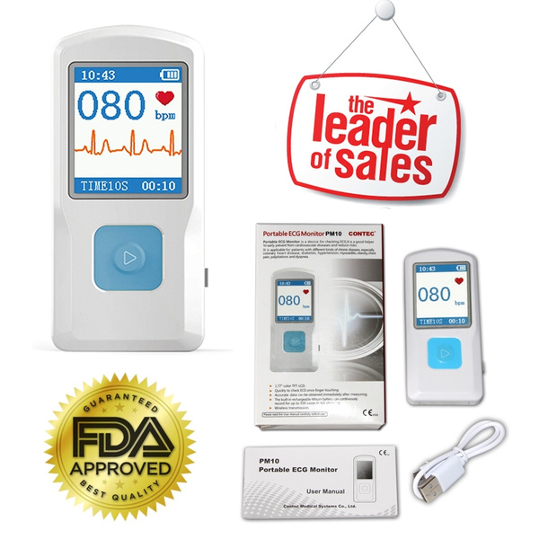 PM10 Portable ECG Monitor,quickly to check ECG,finger/arm/heatr ...