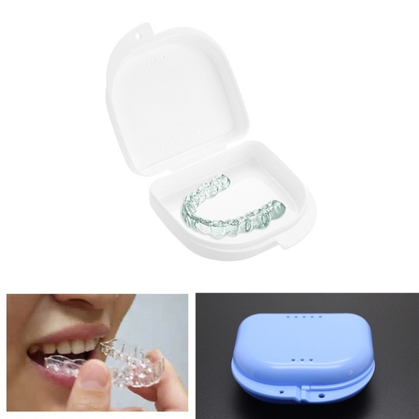 Compact Portable Orthodontic Biteguards Guard Brace Dental Retainer Box ...