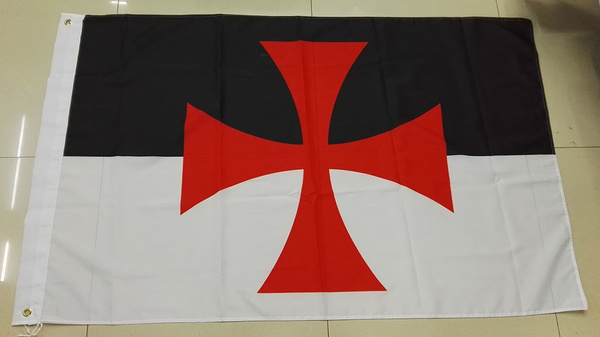 KNIGHTS TEMPLAR CRUSADES FLAG 5' x 3' Medieval Crusaders Red Cross War ...