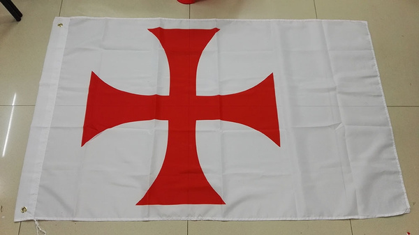 RED CROSS of the KNIGHTS TEMPLAR FLAG 5' x 3' Medieval Crusaders ...