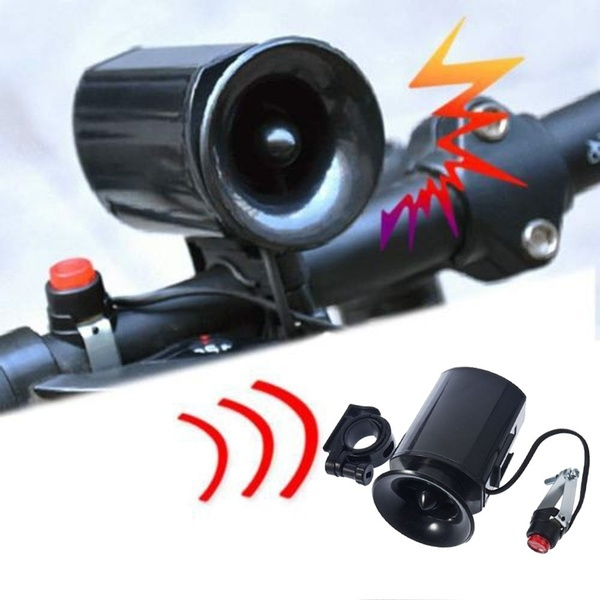 Bicycle Bike Ultra-loud Bell 6 Sound Horn Alarm Siren Speaker ...
