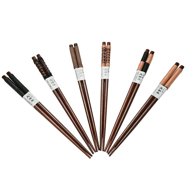 Handmade Japanese Natural Chestnut Wood Chopsticks Value Gift Happy ...