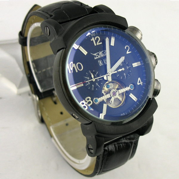 New Men's Steampunk Skeleton Stainless Steel Automatic Mechanical Watch ...