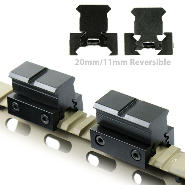 New 2 PCS Flat Top 1" Rail Riser Block Mount for Pictinney & 11mm ...