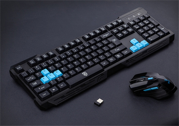Delog V60 Black/White Wireless Gaming Keyboard and Mouse Combo Bundle ...