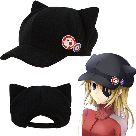 Cosplay Anime Evangelion Asuka Langley Soryu Hat Cartoon Black Hat ...
