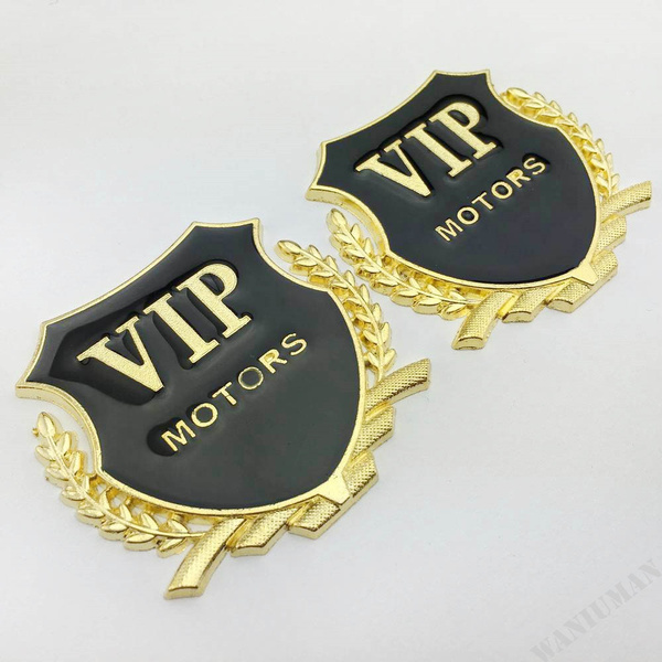 2X Metal Badge VIP Car Trunk Motorcycle Gas Fuel Tank Emblem Decal ...