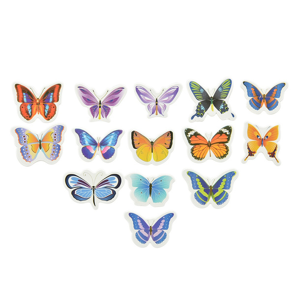 50 pcs Butterflies Wedding Birthday Edible Rice Wafer Paper Cupcake ...