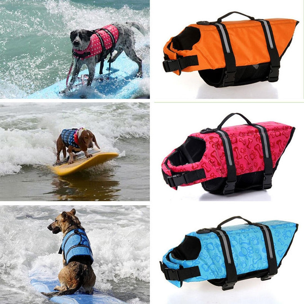 Dog Saver Life Jacket Reflective Pet Preserver Multi-size Aquatic ...