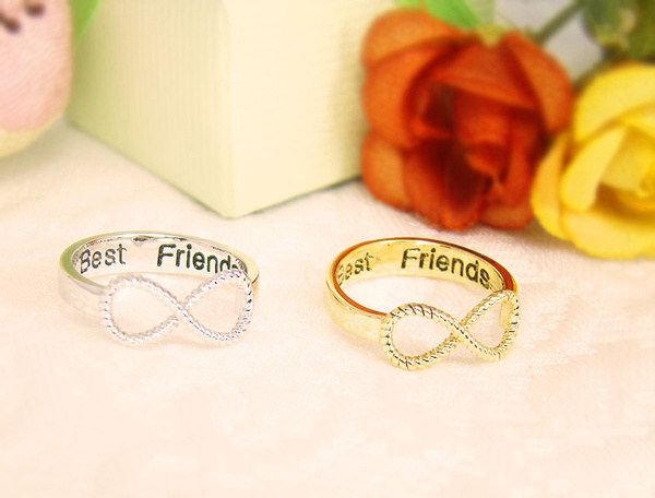 Infinity Engraved Rings Jewelry Gold Silver Best Friends Ring | Wish