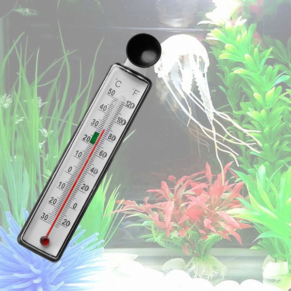 Aquarium Fish Thermometer Tank Glass Meter Water Temperature Gauge ...
