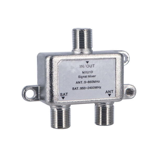 Dual-use 2 Way 1 to 2 Ports TV Signal Satellite Sat Coaxial Diplexer ...