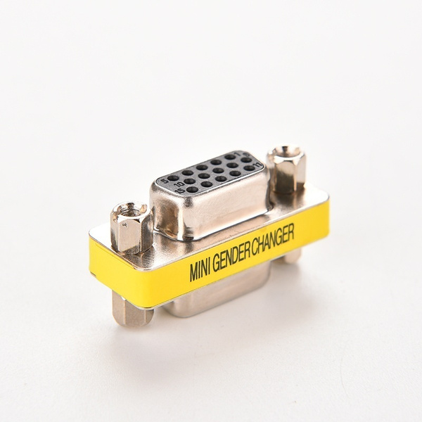 15 pin D-Sub VGA SVGA MINI Gender Changer Adapter VGA Connector F/F ...