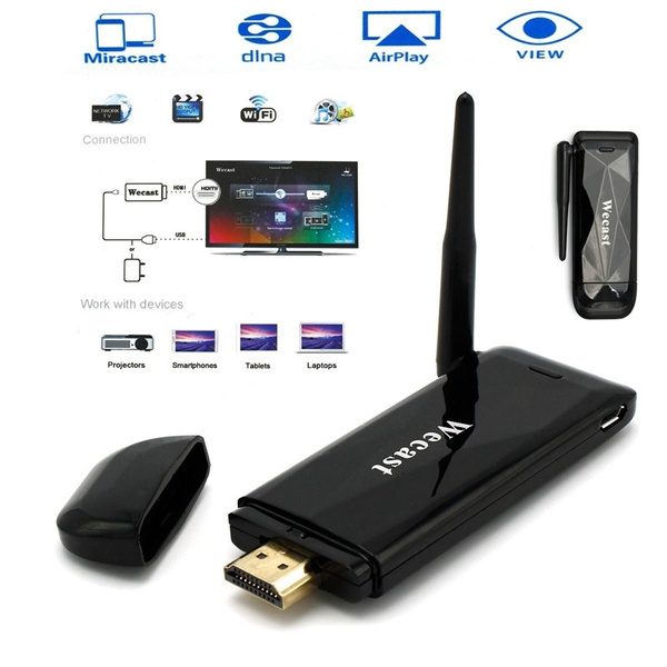 Wecast 1080P HDMI Smart Wireless TV Stick Miracast/DLNA/Airplay TV Wifi ...