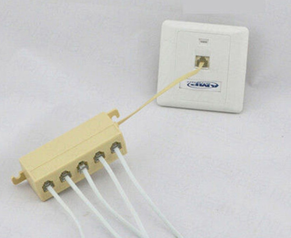 Outlet Phone Modular RJ11 Jack Telephone Line Adapter Splitter ...