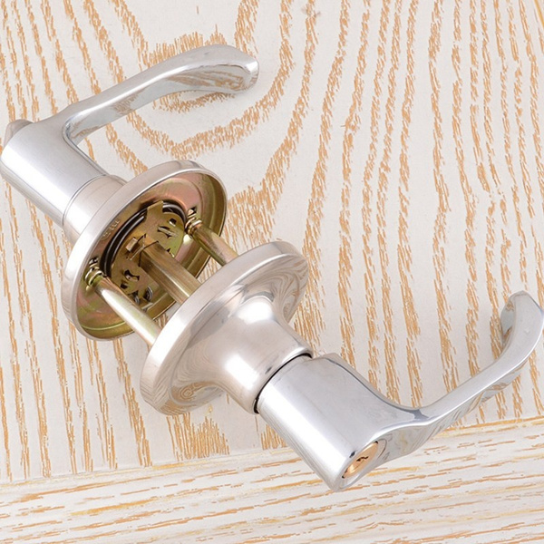 Top grade round ball door locks solid wood door interior wood ordinary ...