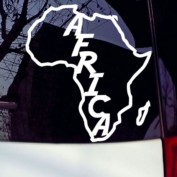 AFRICA Vinyl White Decal Sticker Car Window Wall Bumper Laptop ...