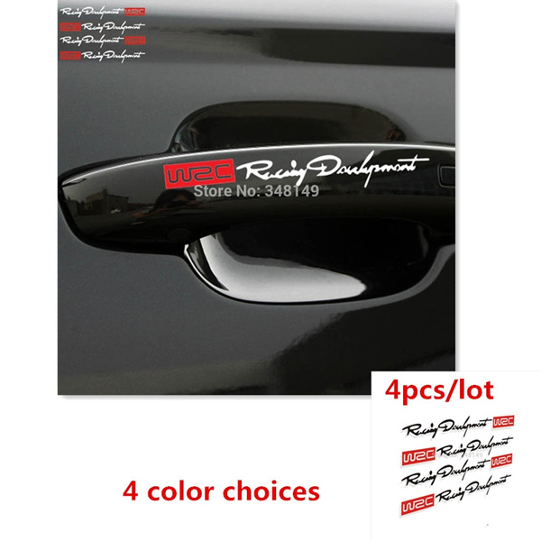 Hot WRC Car Door Handle Stickers and decals decals Reflective Rally Car ...
